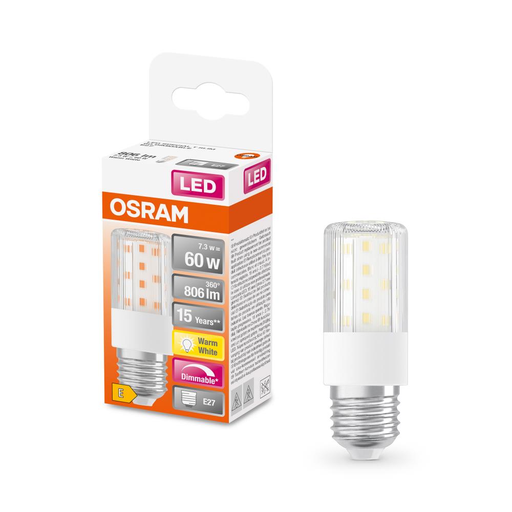 Osram LED T Slim E27 dimmbar 7.3W wie 60W warmweiß